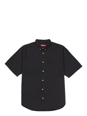 Supreme Loose Fit Oxford Short Sleeve Shirt - Black