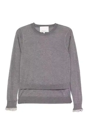 3.1 Phillip Lim Layered Knitted Top - Grey
