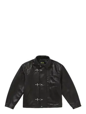 Supreme Schott Leather Clip Jacket - Black