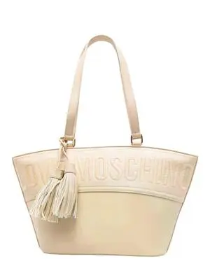 Moschino Tassel Detail Tote - Neutrals