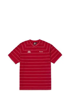 Supreme Umbro Stripe Soccer Jersey - Red