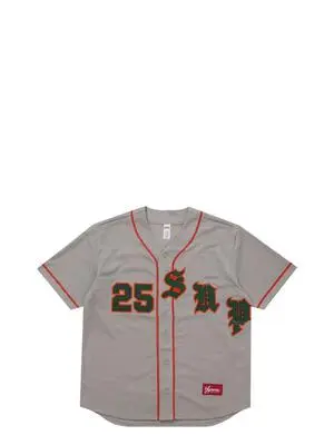 Supreme Supreme Old English Baseball Jersey Grey
