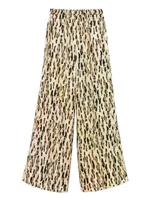 THE NINA STUDIO Animal-print Palazzo Pants - Neutrals