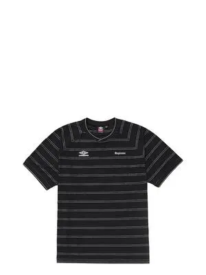 Supreme Umbro Stripe Soccer Jersey - Black