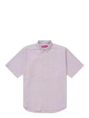 Supreme Loose Fit Oxford Short Sleeve Shirt - Pink Stripe