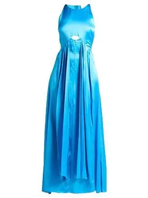 Erika Cavallini Maxi Flared Dress - Blue