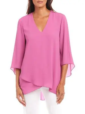 Karen Kane Asymmetrical Crepe Top - Tulip