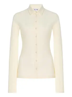 ALFIE Knit Polo Shirt - Ivory