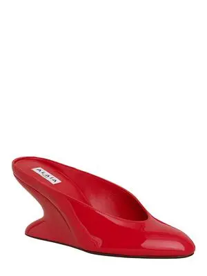 Alaïa Patent Leather Mules - Red