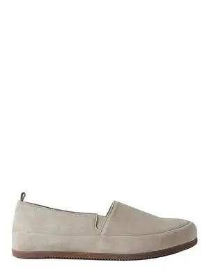 Mulo Suede Loafers Neutrals