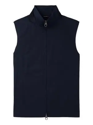 Loro Piana Landon Cotton-satin Gilet - Blue