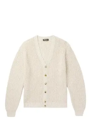 Loro Piana Meina Ribbed Cotton Cardigan - Neutrals