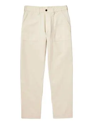 DRAKE'S Tapered Herringbone Cotton And Linen-blend Twill Trousers - Neutrals