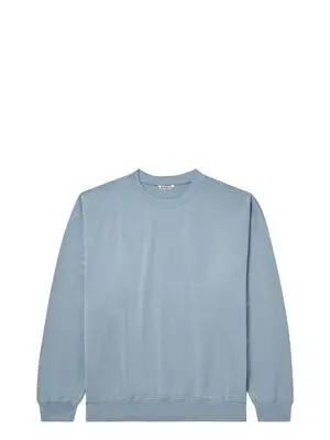Auralee Cotton-jersey Sweatshirt - Blue