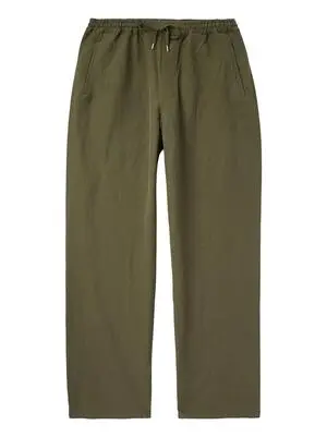 A KIND OF GUISE Samurai Wide-leg Seersucker Suit Trousers - Green