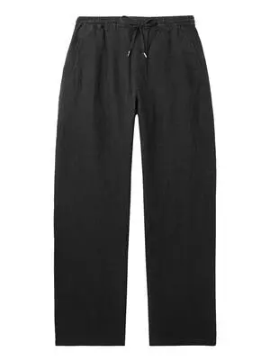 A KIND OF GUISE Samurai Wide-leg Linen Trousers - Black