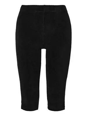 Suzie Kondi Pashi Cropped Cotton-blend Terry Pants - Black