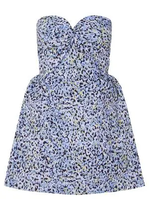 KIKA VARGAS Rossy Strapless Mini Dress - Blue