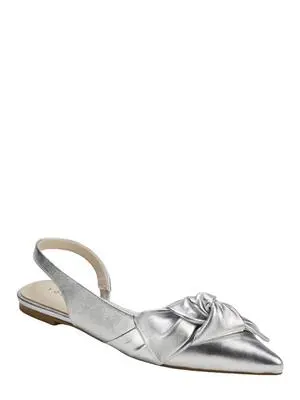 Yosi Samra Yosi Samra Violet D'Orsay Slingback Flats Silver