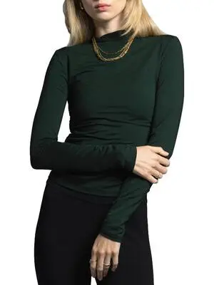 WEEKEND LOS ANGELES Rose Ruched Top - Deep Forest