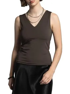 WEEKEND LOS ANGELES Sophie Tank - Black Brown