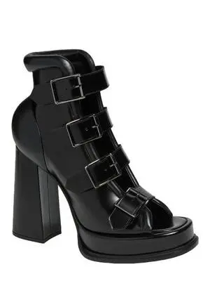 Alexander McQueen Platform Cage Sandal - Black/ Brunito