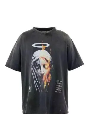 SAINT MXXXXXX Graphic-print T-shirt - Black
