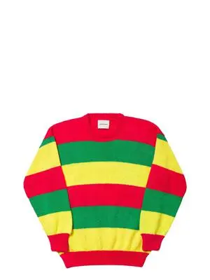 NICHOLAS DALEY Striped Crewneck Sweatshirt - Red
