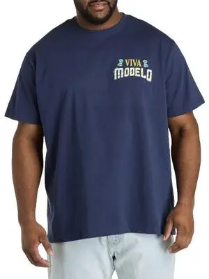 TRUE NATION BY DXL Big & Tall Modelo Graphic Tee - Navy