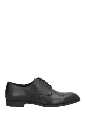 Emporio Armani Lace-up Calfskin Derby Shoes - Grey
