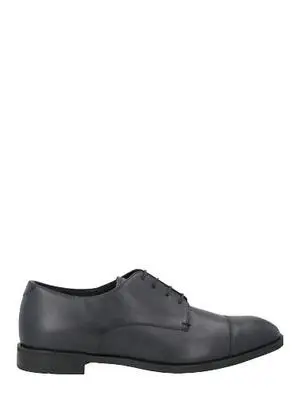 Emporio Armani Lace-up Calfskin Derby Shoes - Navy