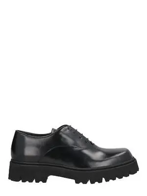Emporio Armani Lace-up Calfskin Shoes - Black
