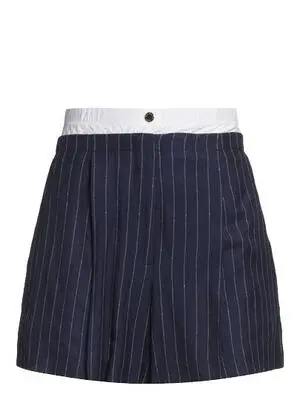 SANDRO Pinstriped High-Waisted Shorts