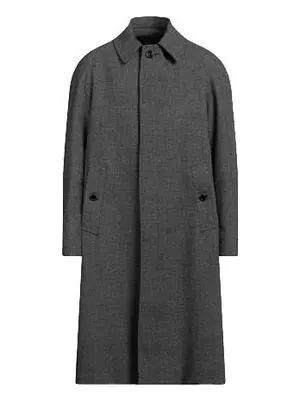 LARDINI Single-breasted Tweed Houndstooth Coat - Black