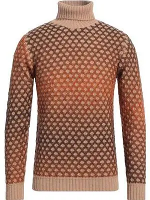 DANIELE ALESSANDRINI Jacquard-knit Turtleneck - Red