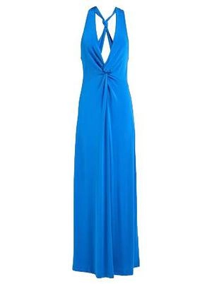 OTTOD'AME Maxi Flared Dress - Bright Blue