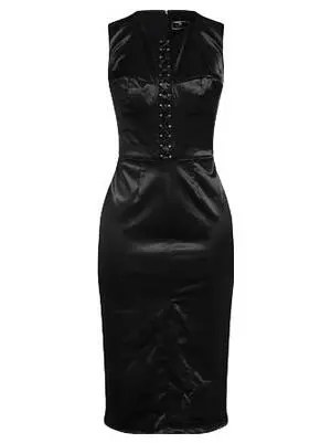 Elisabetta Franchi Midi Bodycon Dress - Black