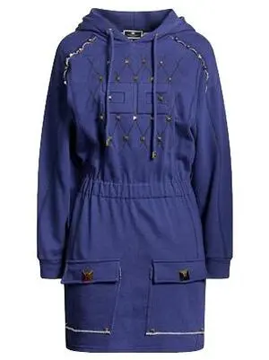 Elisabetta Franchi Mini Cotton Terry Dress - Blue