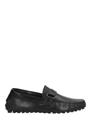 Canali Leather Driving Loafers - Black