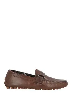 Canali Leather Driving Loafers - Brown