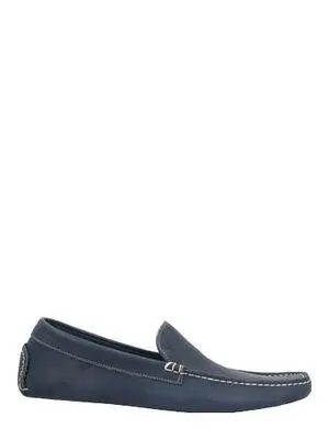 Canali Leather Loafers - Navy