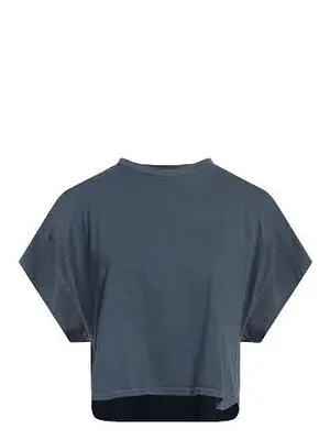 Crossley CROSSLEY Cotton Jersey Crop Tee Blue