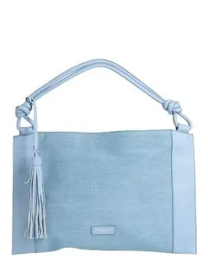 MY BEST BAG FIRENZE Sky Leather And Textile Tote - Blue