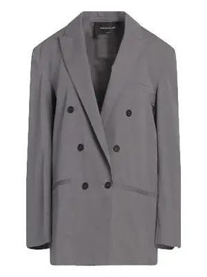 Fabiana Filippi Woven Double-breasted Blazer - Grey