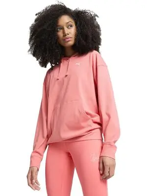 PUMA Elevated Essentials Ribbed Hoodie - Red