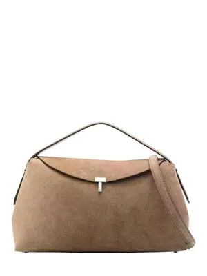 TOTEME T-lock Suede Tote Bag - Brown