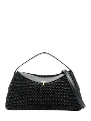 TOTEME T-lock Woven Tote Bag - Black
