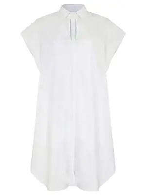 GLORIA COELHO Short Sleeve Dress - White