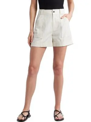 Rails Maryam Pinstripe Cargo Shorts - Birch Pinstripe