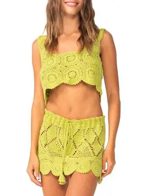PQ Aria Cotton Crop Top - Zest